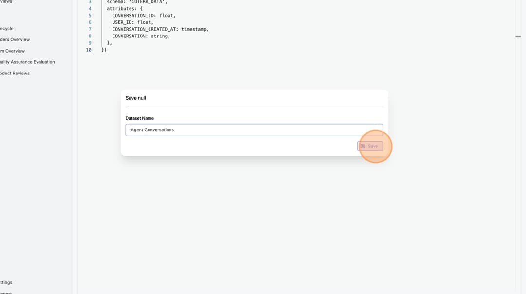 Create your first dataset