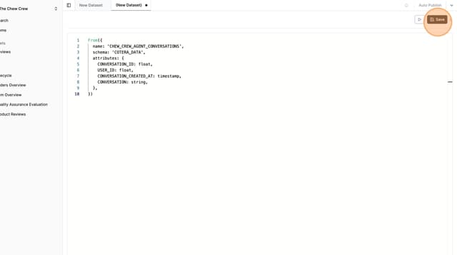 Create your first dataset